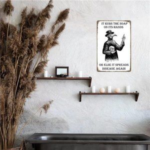 Wall Decor | Wash Your Hand Plague Doctor Gothic Decor Wall Decor Art ...